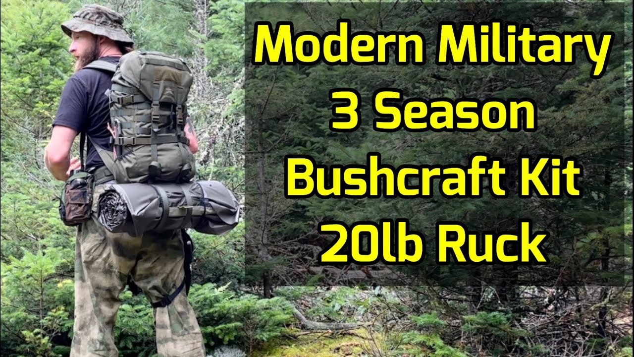 Modern Military 20lb Bushcraft Kit jääkäri m, jerven fjelduken - YouTube