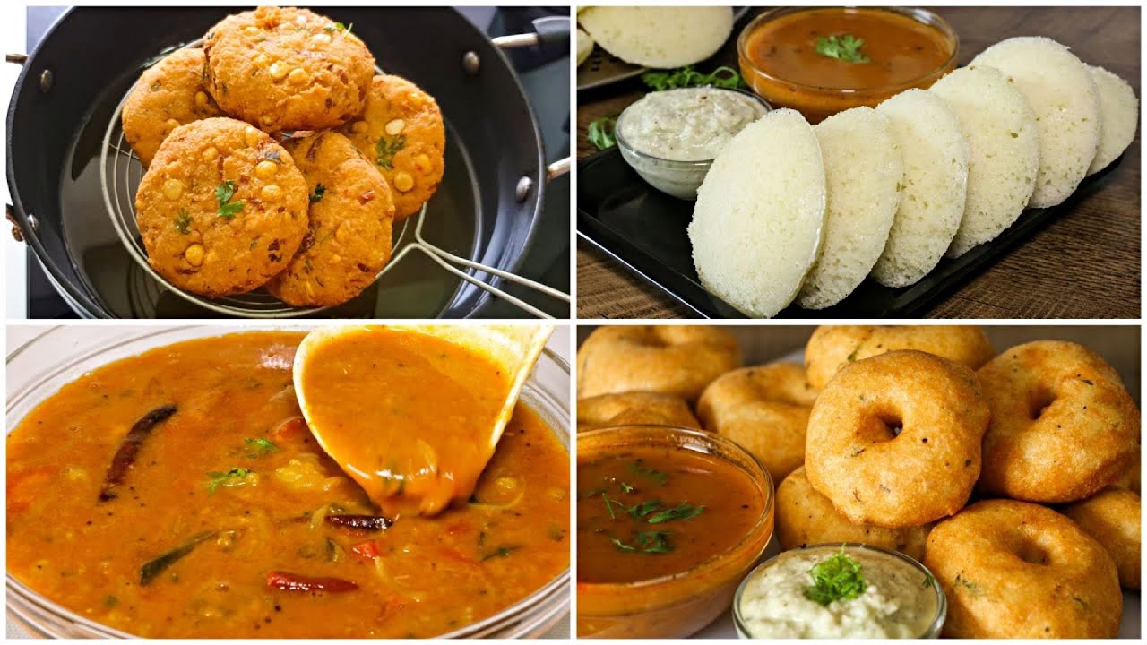 Easy South Indian Breakfast Recipes - Idli, Medu Wada, Dal Wada and ...