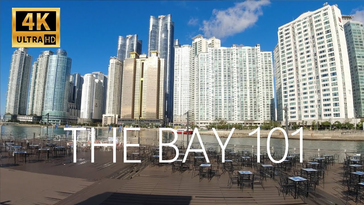 4K The Bay 101 at Busan, Korea! Jaw Dropping Skyscraper View along the ...
