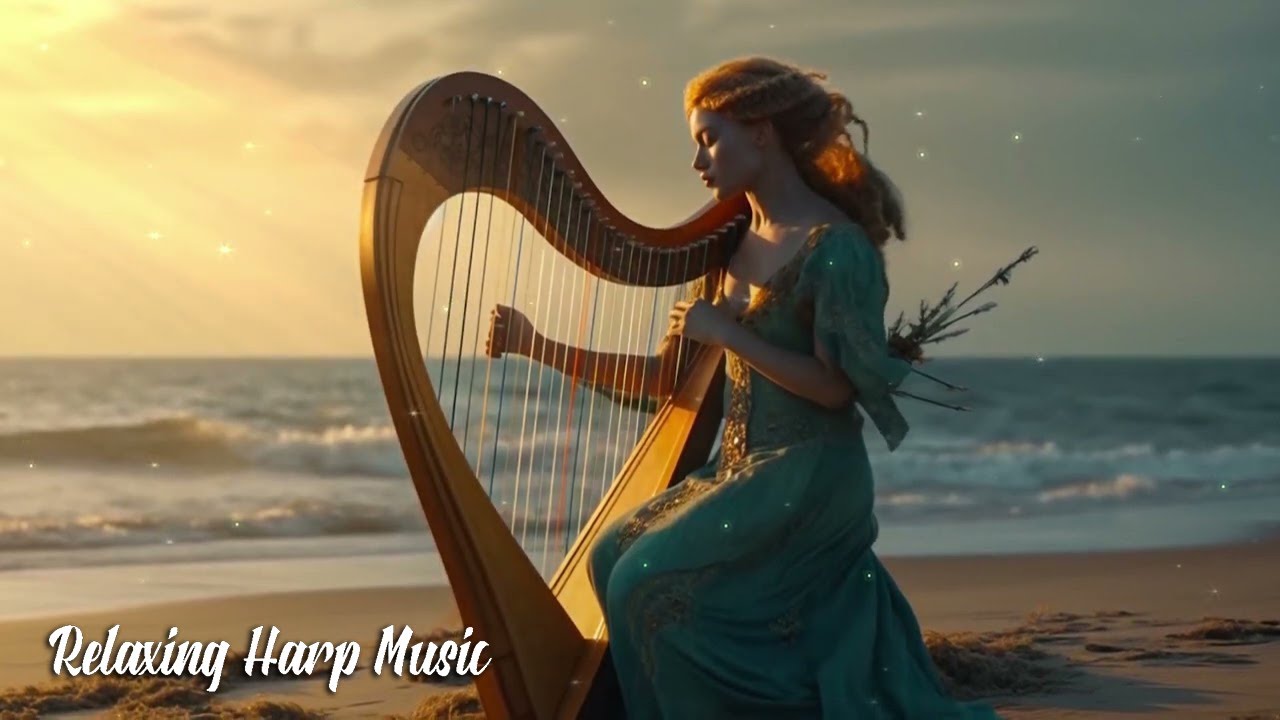 Harp Music and Waves of the Sea | Peaceful Music for Mind, Body, and ...