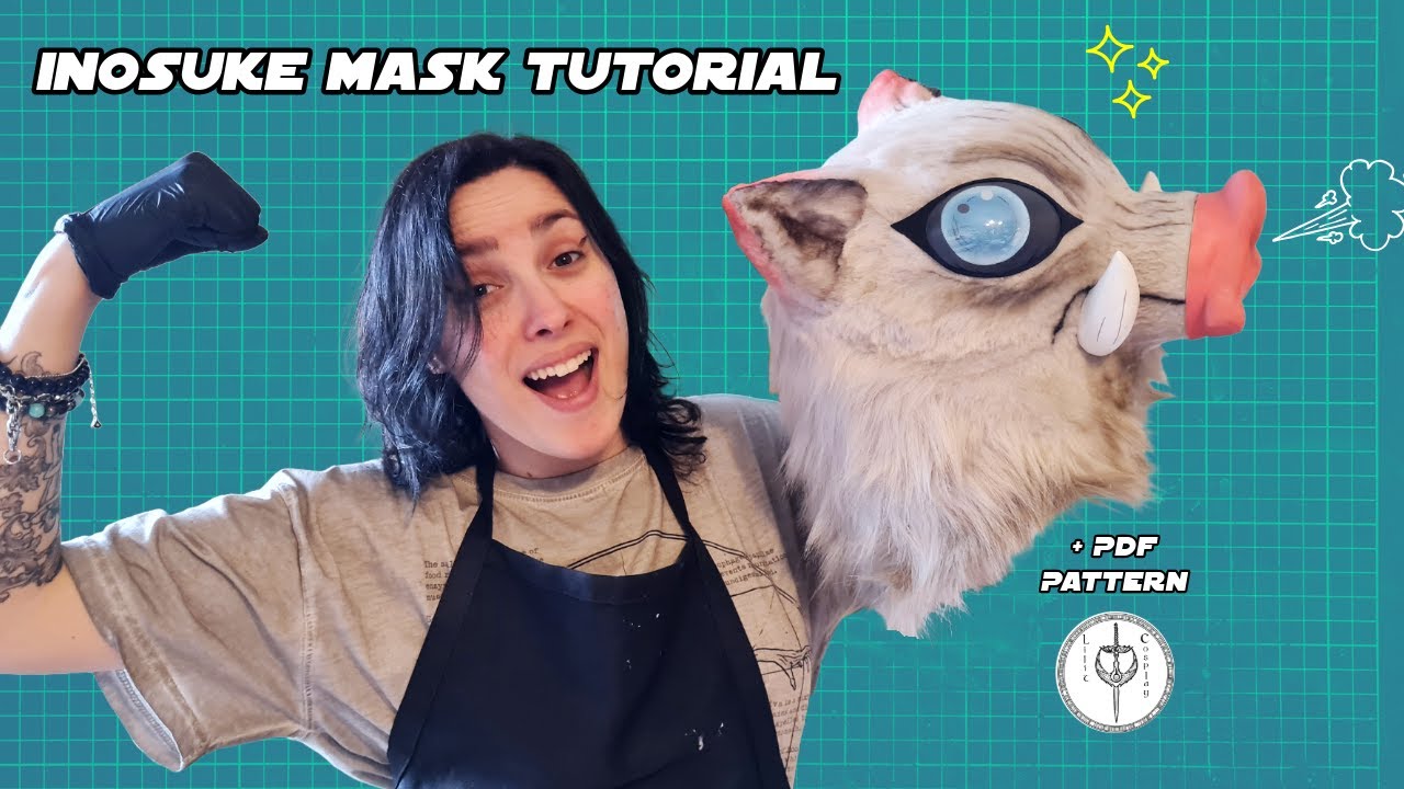 Inosuke Mask - Step By Step Full Tutorial + PDF Printable patterns ...