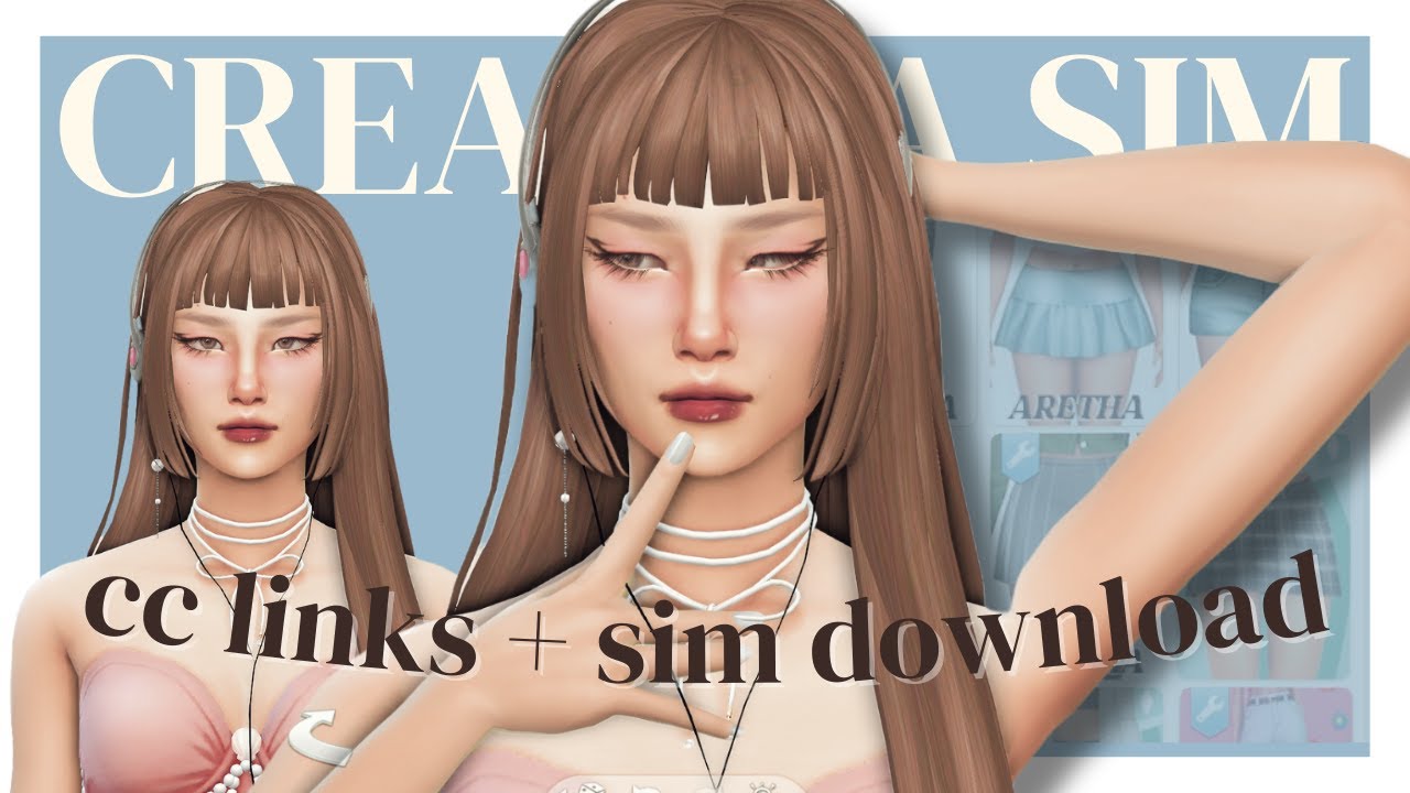create a sim with me (full cc list & sim download) | the sims 4 - YouTube