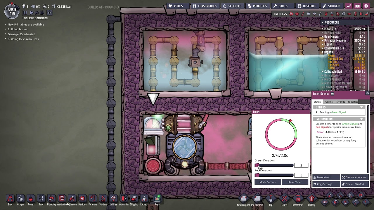 Oxygen Not Included, Cooling loop debugging - YouTube