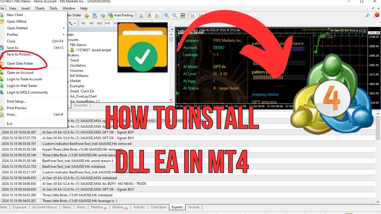 Step-by-step guide for How to Install DLL EA in MT4 - YouTube