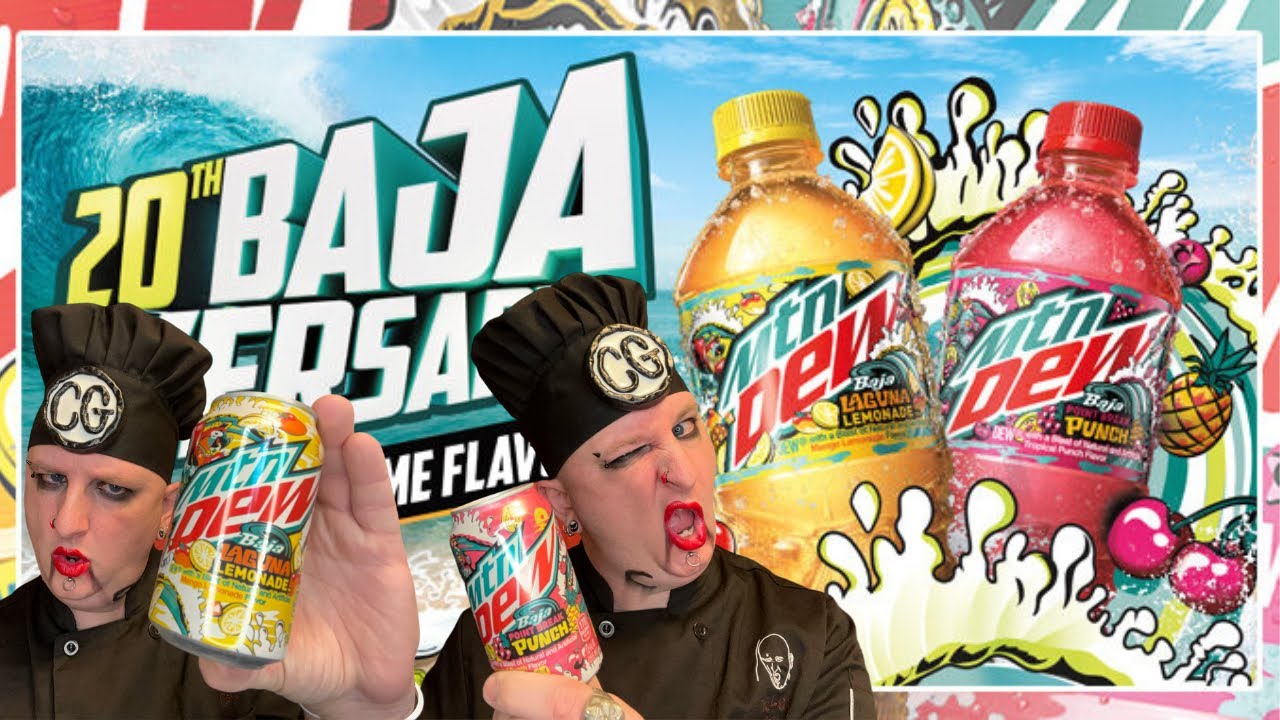Mtn Dew Baja Point Break Punch And Mtn Dew Baja Laguna Lemonade Soda ...
