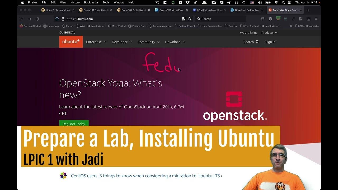 LPIC 1 - 003 - Preparing a lab; installing Ubuntu (Debian based distro) - YouTube