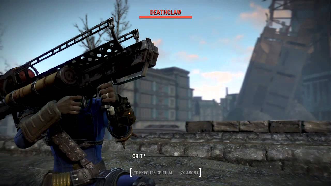 Fallout 4: Deathclaw Meets Fat Man's Mini Nuke - YouTube