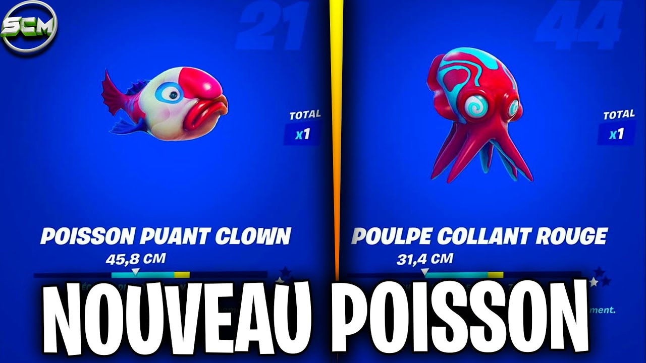 PRÉSENTATION DES NOUVEAU POISSON FORTNITE, LES EFFET DES POISSON ...