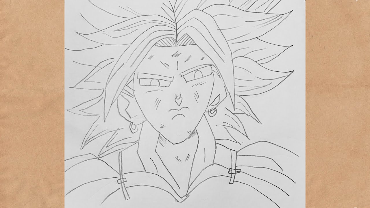 How to Draw Broly. Pencil sketch Dragon Ball @SLArtbook - YouTube