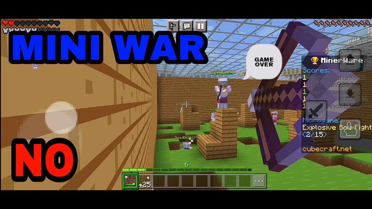 Minecraft MINI WAR WITH ONLINE PLAYERS @TechnoGamerzOfficial - YouTube