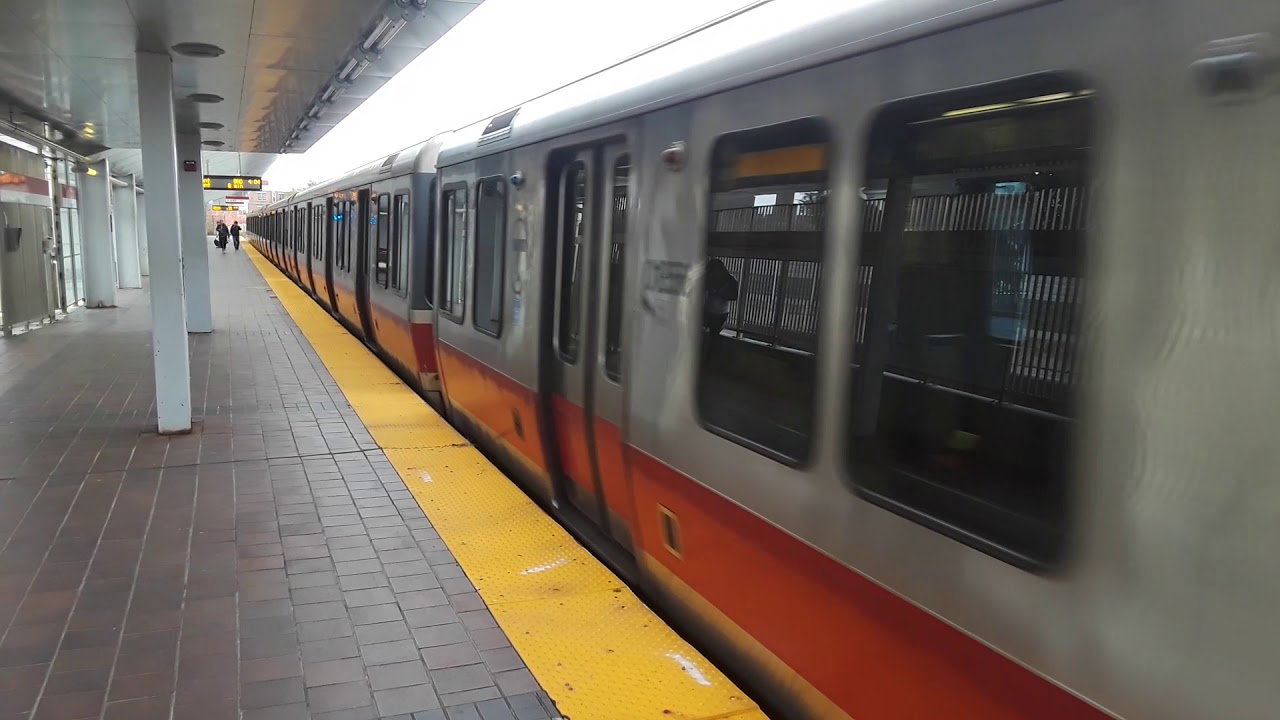 Boston MBTA Red Line train departing Fields Corner Station ( Oct 15 ...
