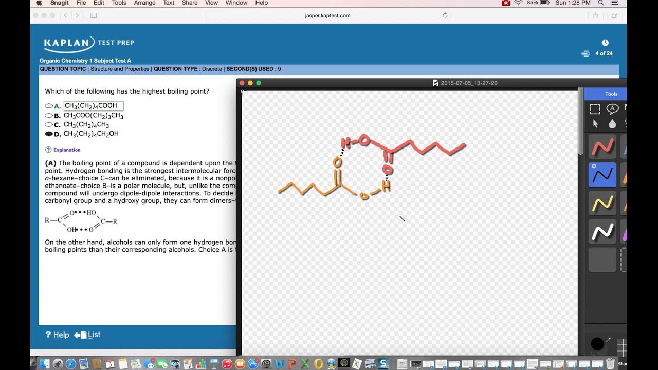 PCAT Organic Chemistry Subject Test A - YouTube