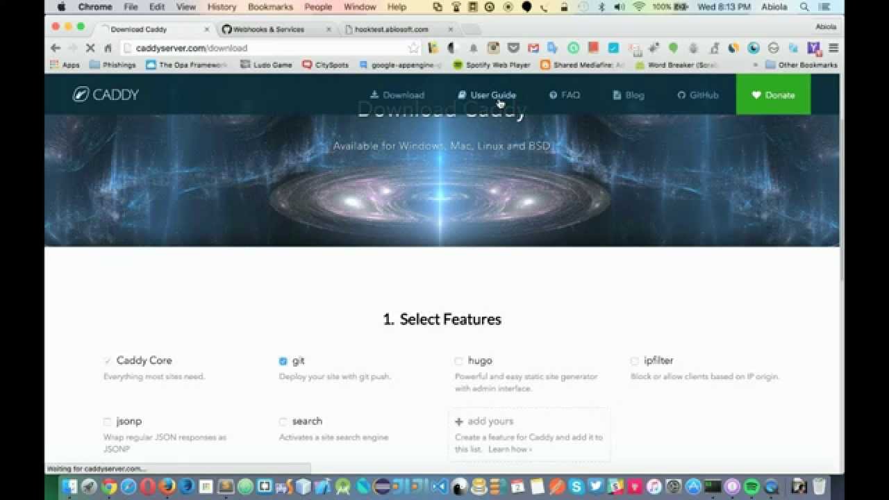 Caddy server Git add-on tutorial. - YouTube