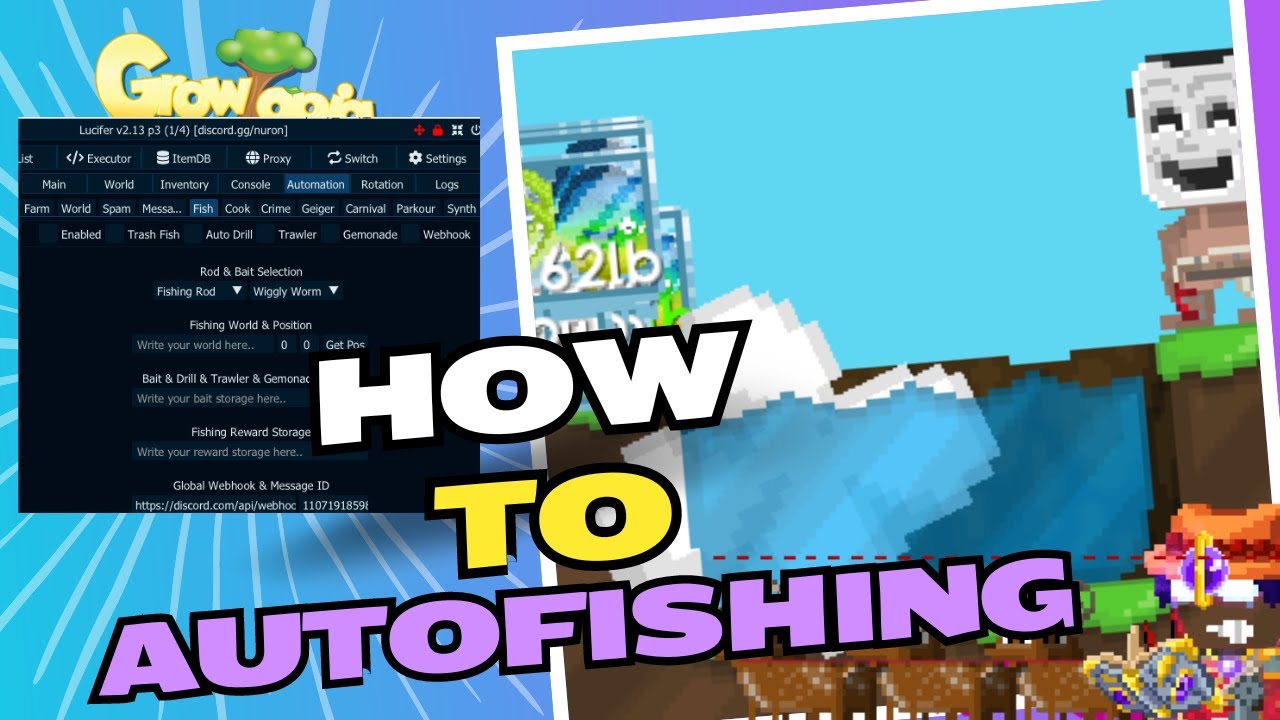 HOW TO AUTOFISHING USING LUCIFER! #growtopia - YouTube