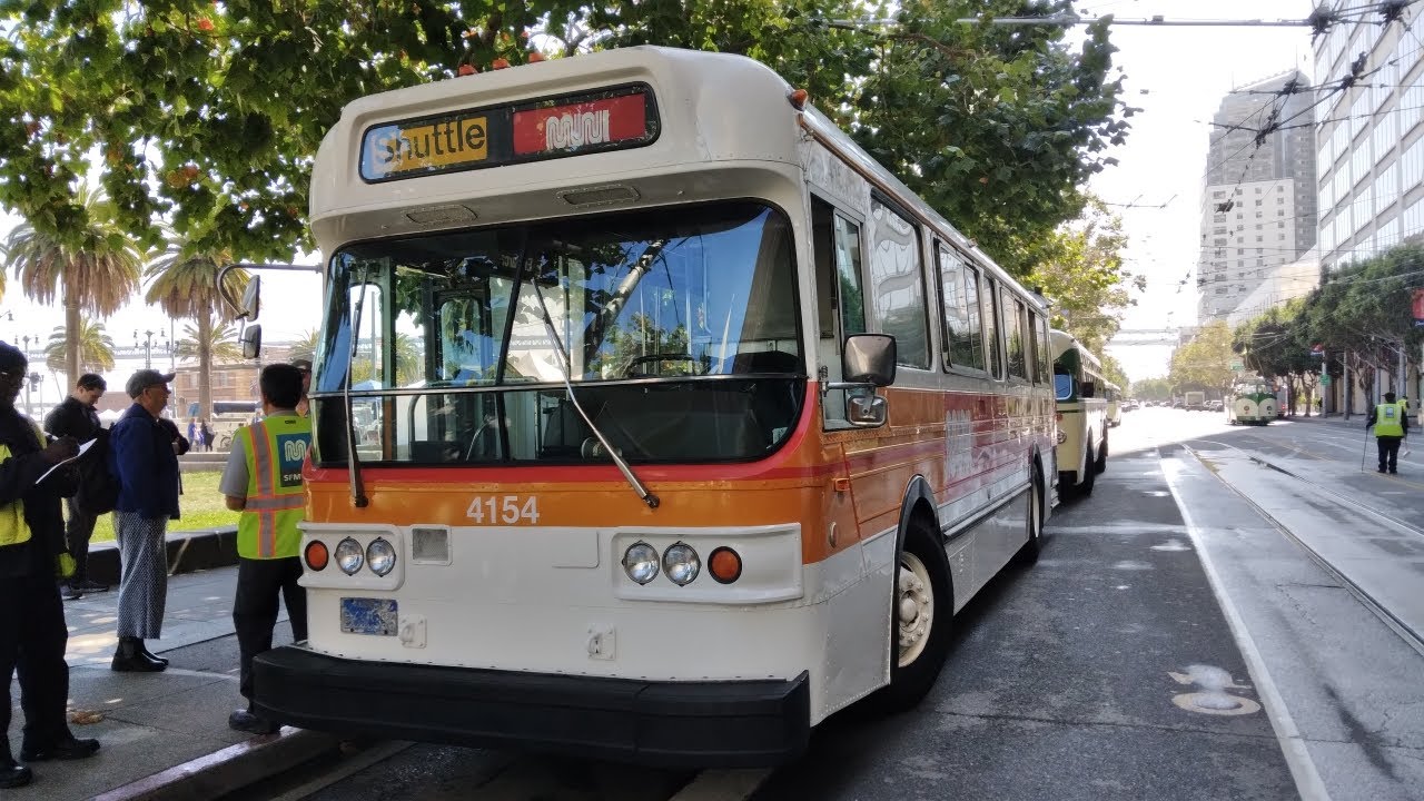 SF Muni 1975 AM General Metropolitan 9635-6 #4154 at Muni Heritage ...