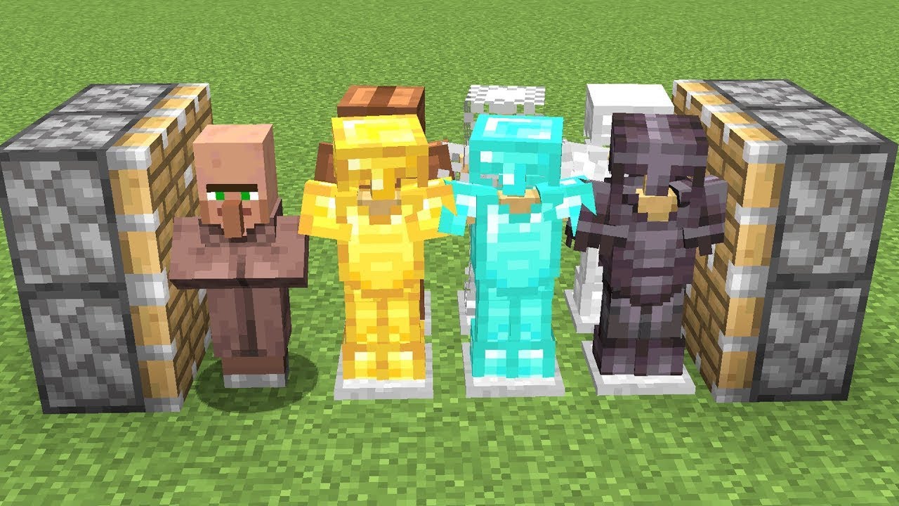 villager + all armor = ??? - YouTube