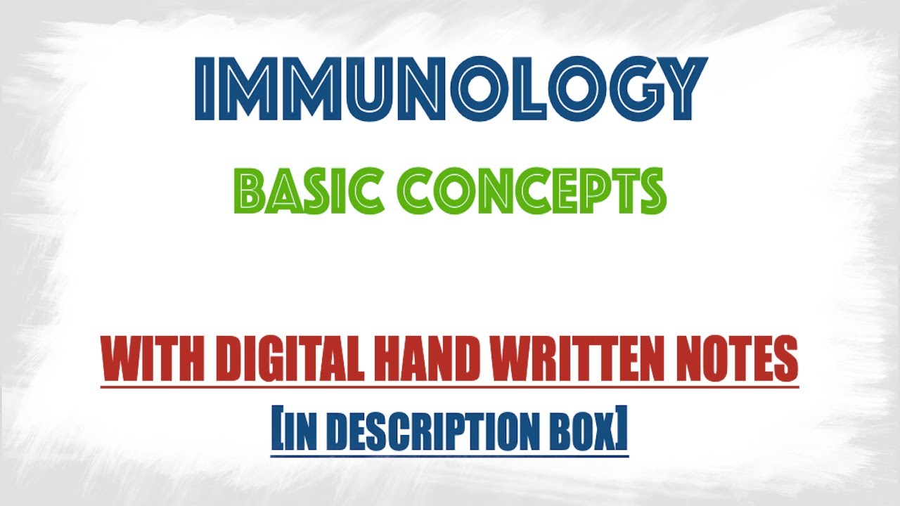 Immunology Basic Concepts - YouTube