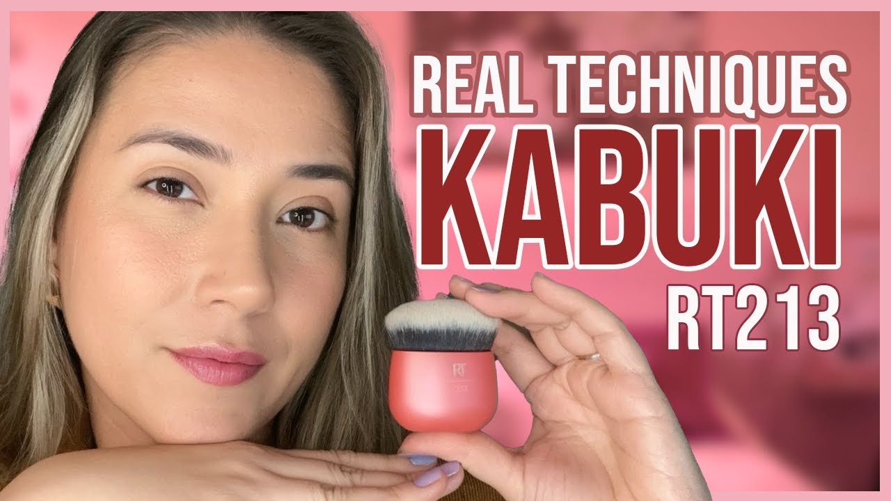 Novo Pincel RT213 Foundation Blender Brush Kabuki da Real Techniques - YouTube