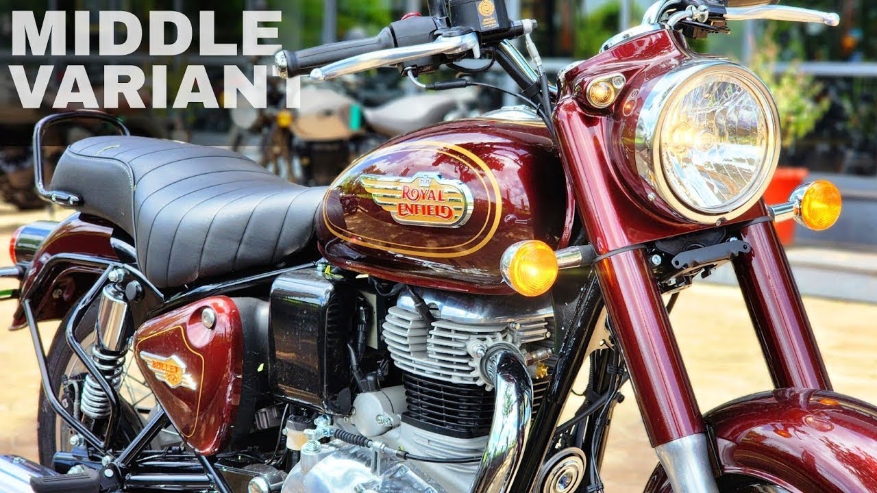 New Royal Enfield Bullet 350 Standard Maroon Colour Review Hindi ...