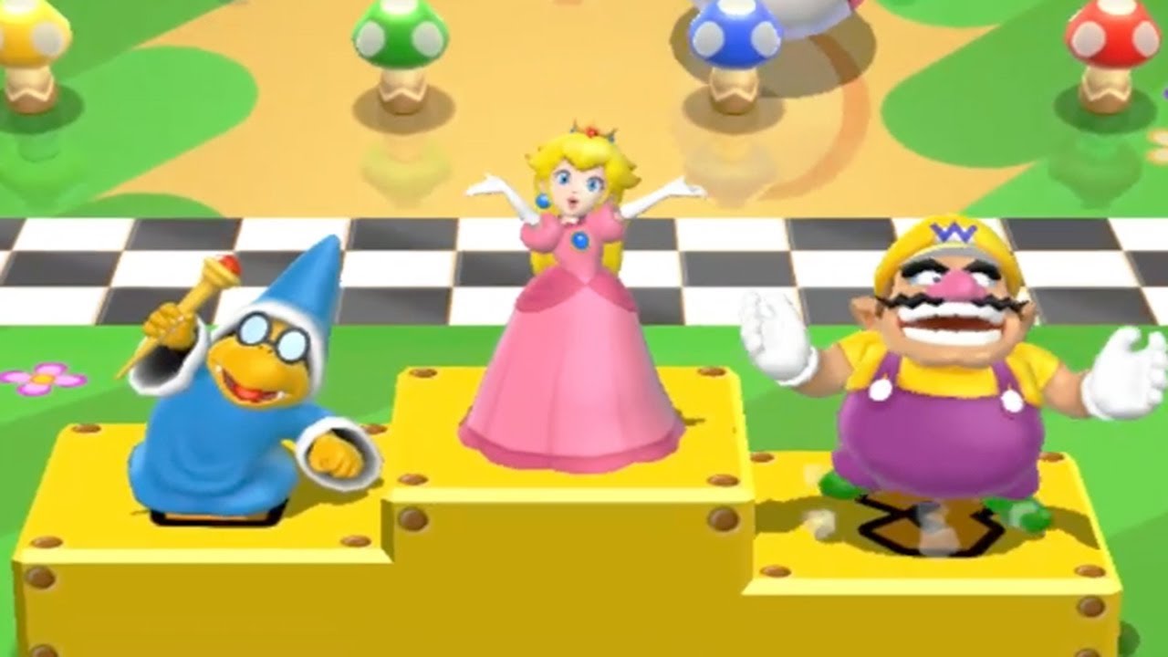 Mario Party 9 - Minigames - Magikoopa vs Peach vs Yoshi vs Wario ...