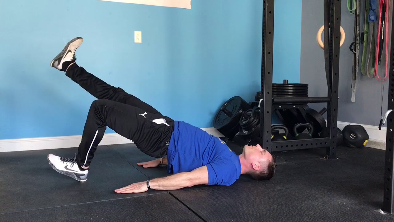 Single Leg Bridge Hip Extended - YouTube