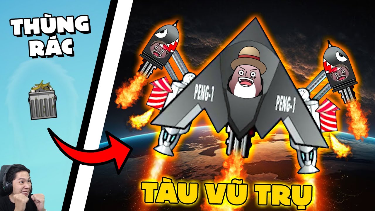 PobbRose Nâng cấp THÙNG RÁC thành SIÊU TÀU VŨ TRỤ !!! (PobbRose Chim ...