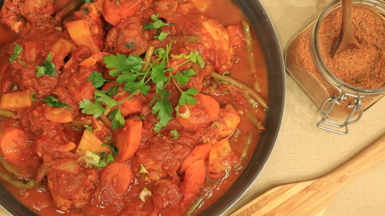 Chicken stew and Creole seasoning - Cameroon - YouTube
