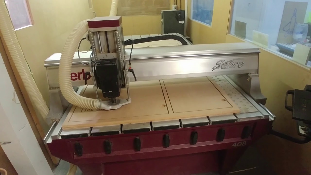 Gerber Sabre 408 CNC Router - YouTube