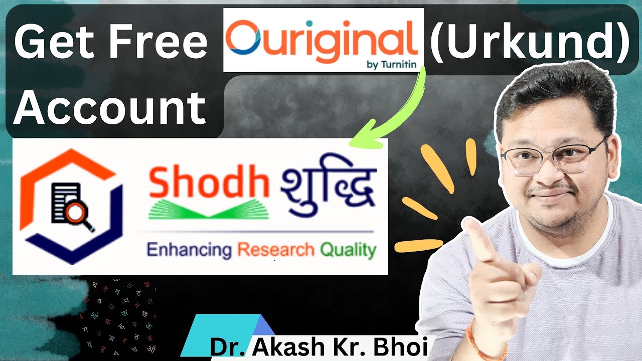 How to Get Free Ouriginal (Urkund) Account || ShodhShuddhi || Plagiarism Detection Software ...