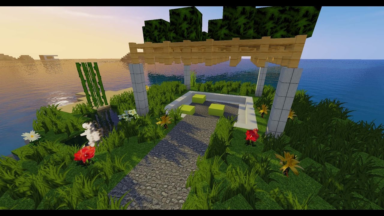 Comment faire une terrasse moderne sur minecraft - YouTube