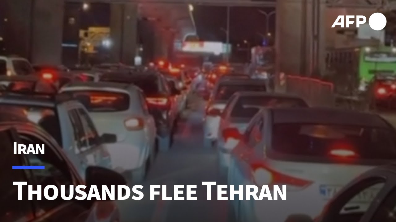 Heavy traffic in Tehran as Iranians attempt to leave the capital | AFP ...