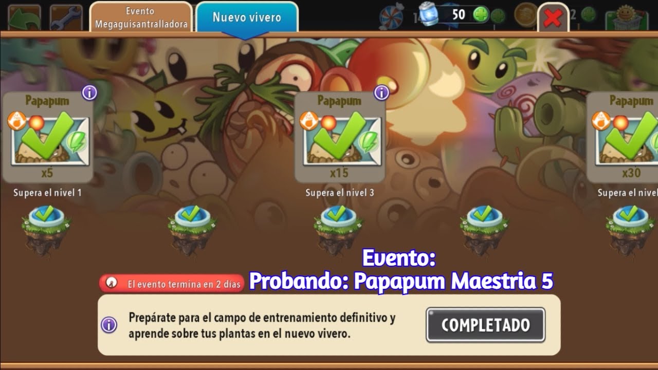 PVZ 2 [Evento - Probando Papapum Maestria 5] - YouTube