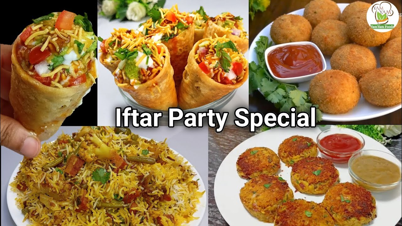 Iftar Party Special Complete Veg Menu Recipes | Iftar Recipes | Ramadan ...