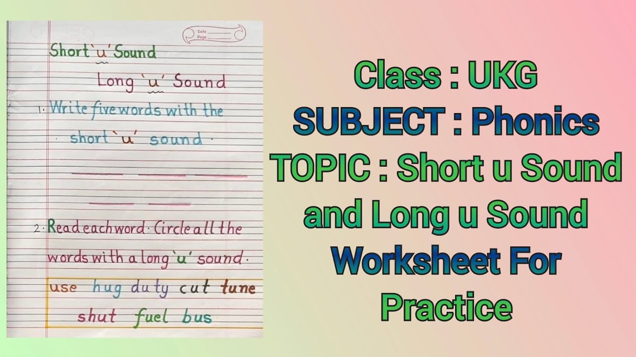 Examples Of Sounds Long U