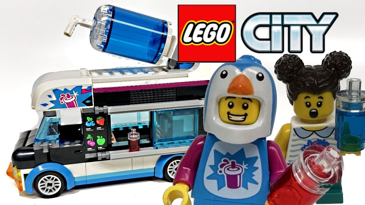 LEGO City Penguin Slushy Van Review! 2023 set 60384! - YouTube