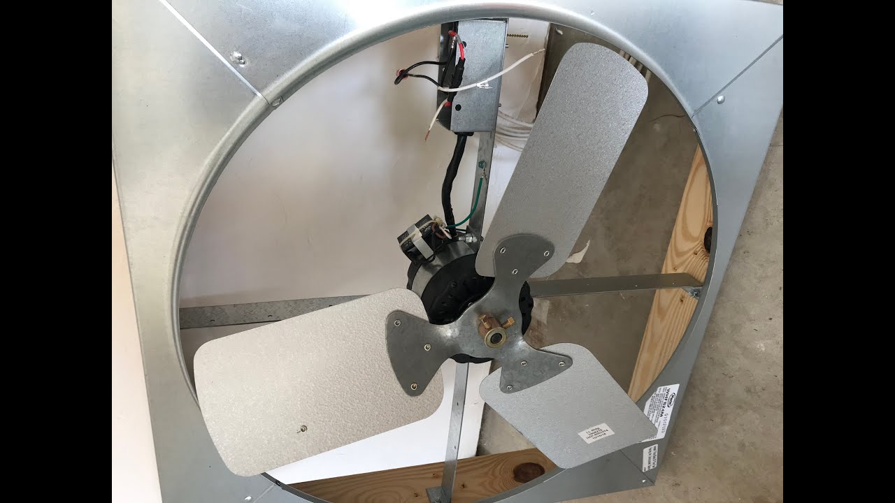 how to install a hole house fan - YouTube
