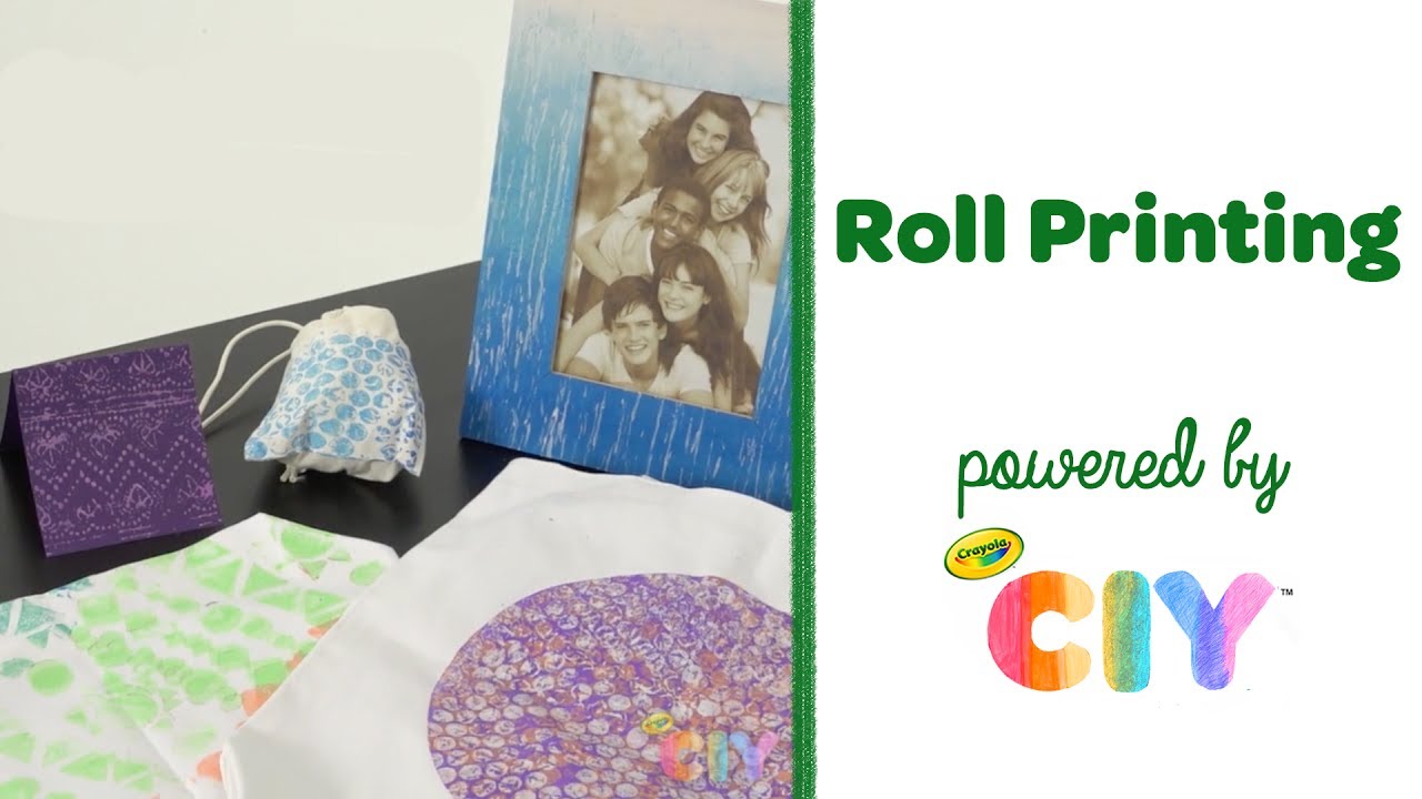 Crayola CIY: Create It Yourself - DIY Roll Printing - YouTube