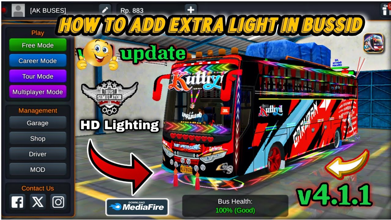 How to Add Extra Light For Bus simulator indonesia v4.1.1 | Bus Pe ...