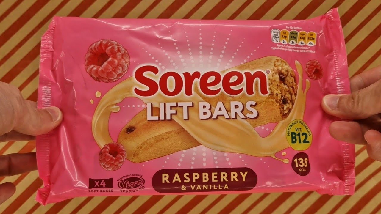 Soreen Lift Bar Raspberry & Vanilla - Random Reviews - YouTube