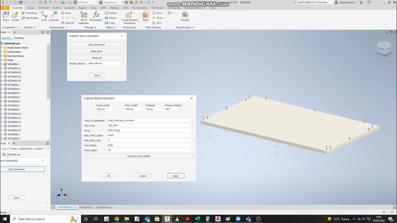 Automated Assembly Generation with iLogic Autodesk - YouTube