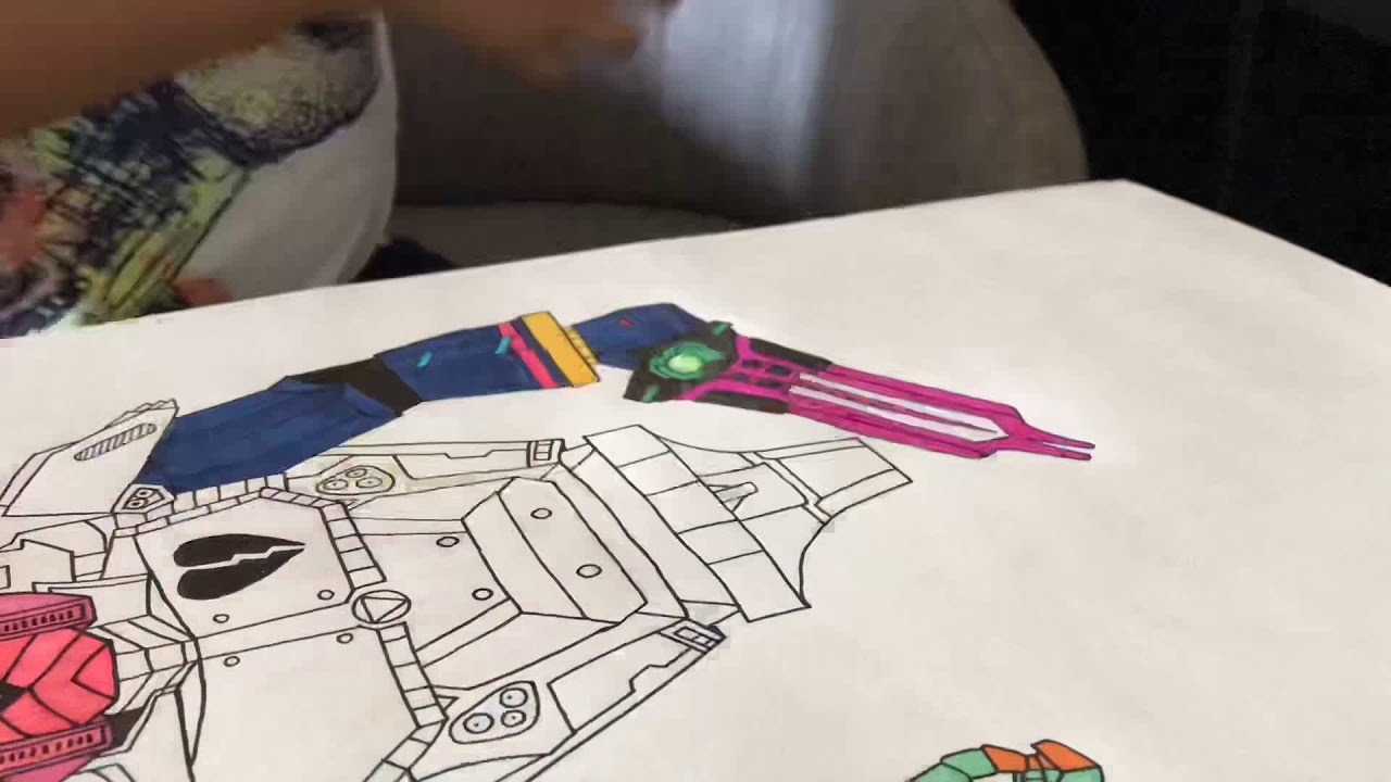 Mecha team leader speed drawing - YouTube