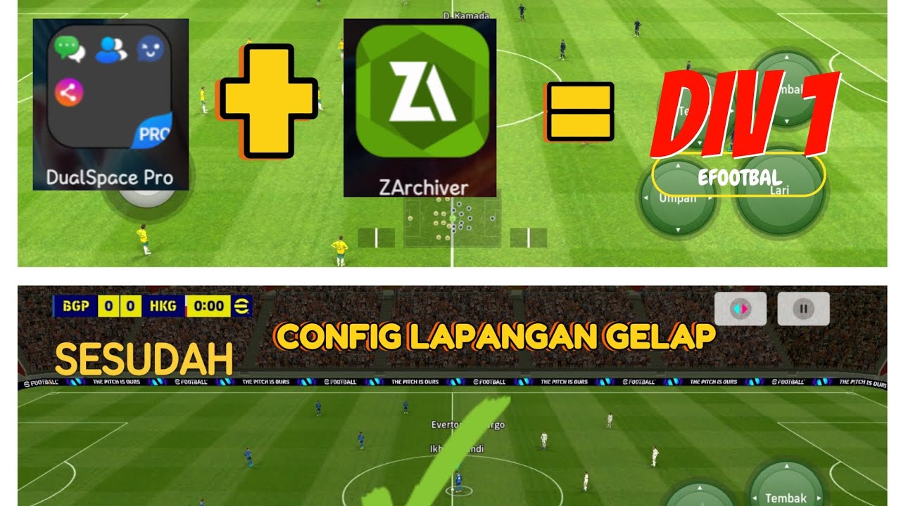 🔴 TUTORIAL PASANG CONFIG DUAL SPACE EFOOTBALL 2024 ‼️ ZARCIVER ...