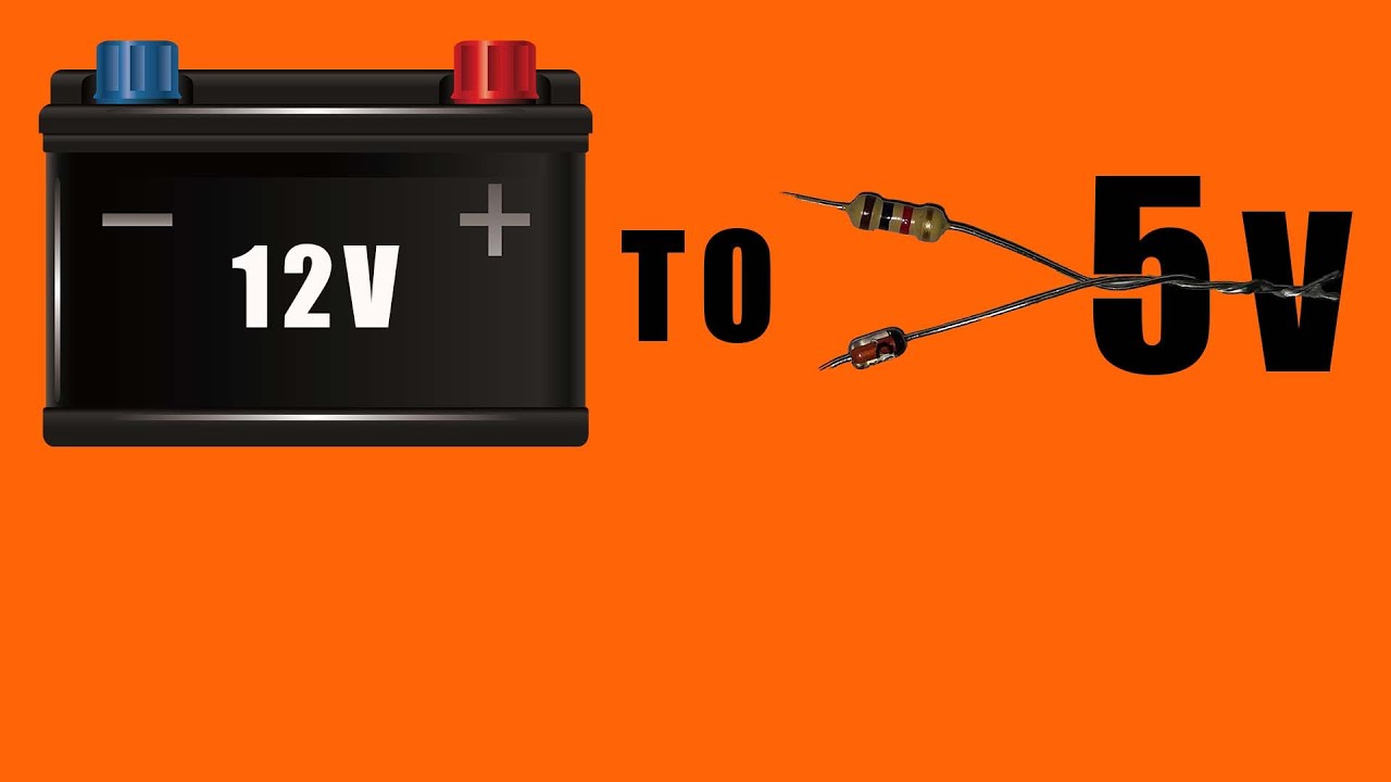 12v to 5v converter use resiator & zener diode | 12v to 5v easy ...