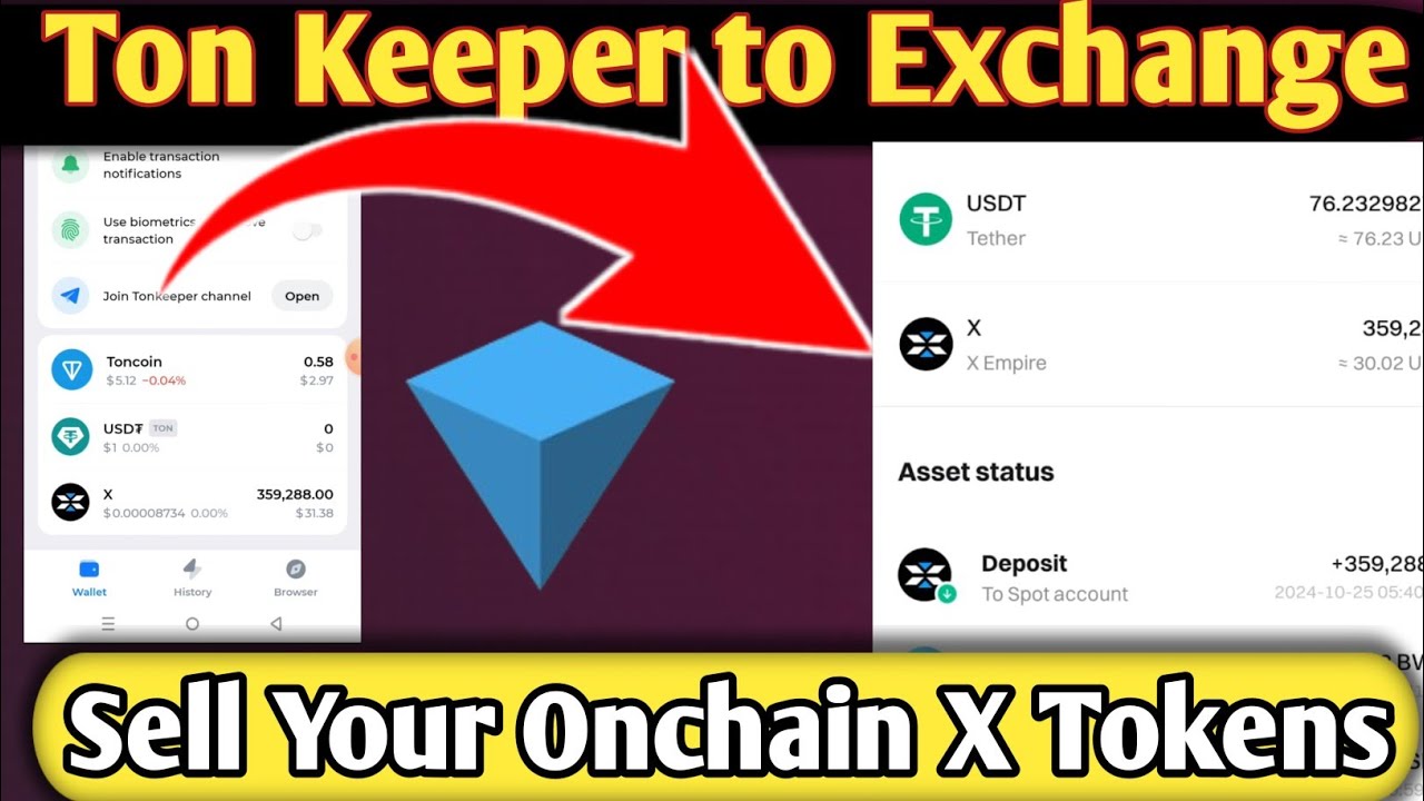 How to Send X Tokens from Ton Keeper to Exchange | How to Sell X Empire Tokens Wallet - YouTube