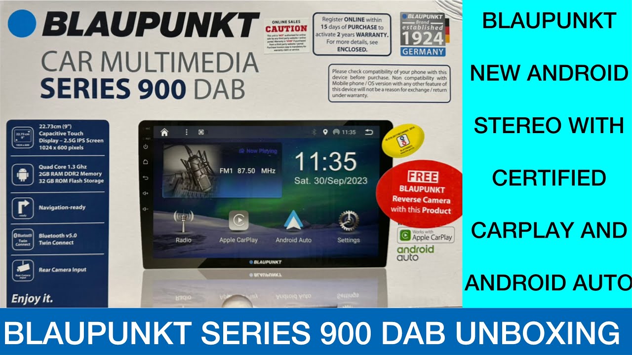 Blaupunkt series 900 DAB unboxing with certified wireless carplay and ...