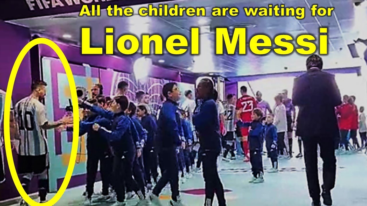 All the children are waiting for Lionel Messi - YouTube