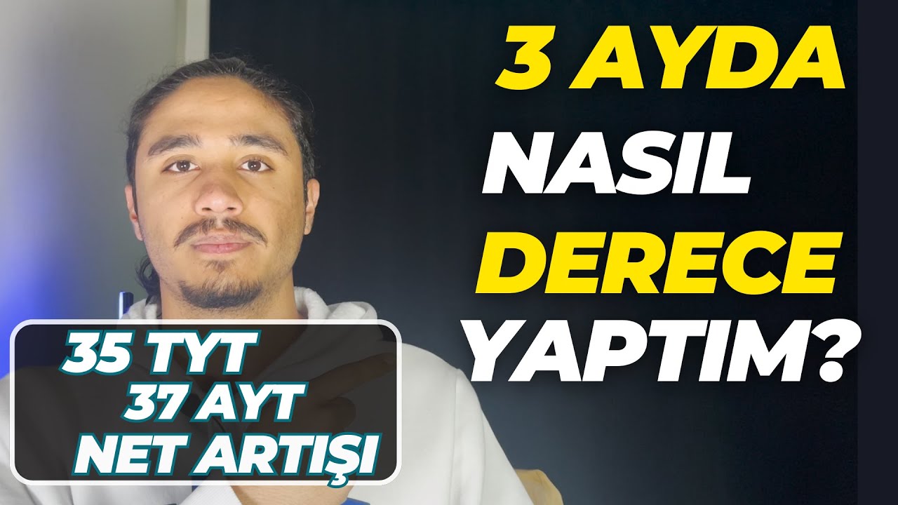 3 Ayda Nasıl DERECE YAPTIM | 35 TYT 37 AYT Net Artışı #yks #yks2024 # ...