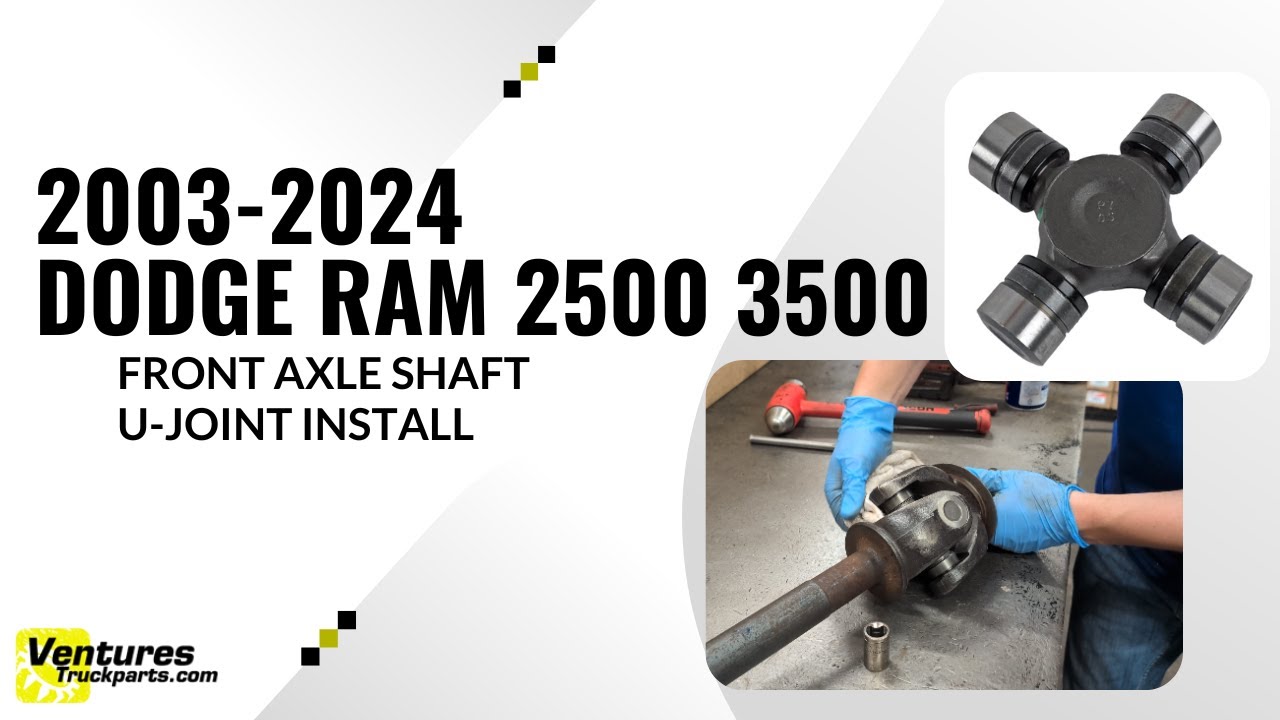 2003-2024 Dodge Ram 2500 3500 Front Axle Shaft U Joint Install ...