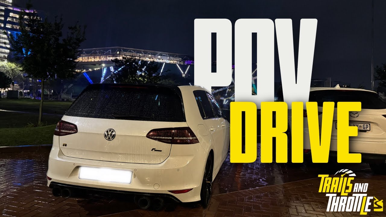 POV Drive | VW Golf R | Menlyn Rainy Night Coffee Run - YouTube