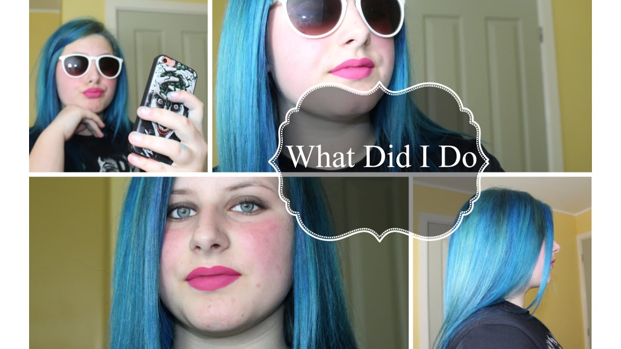 Dying My Hair Blue//Fail?// - YouTube